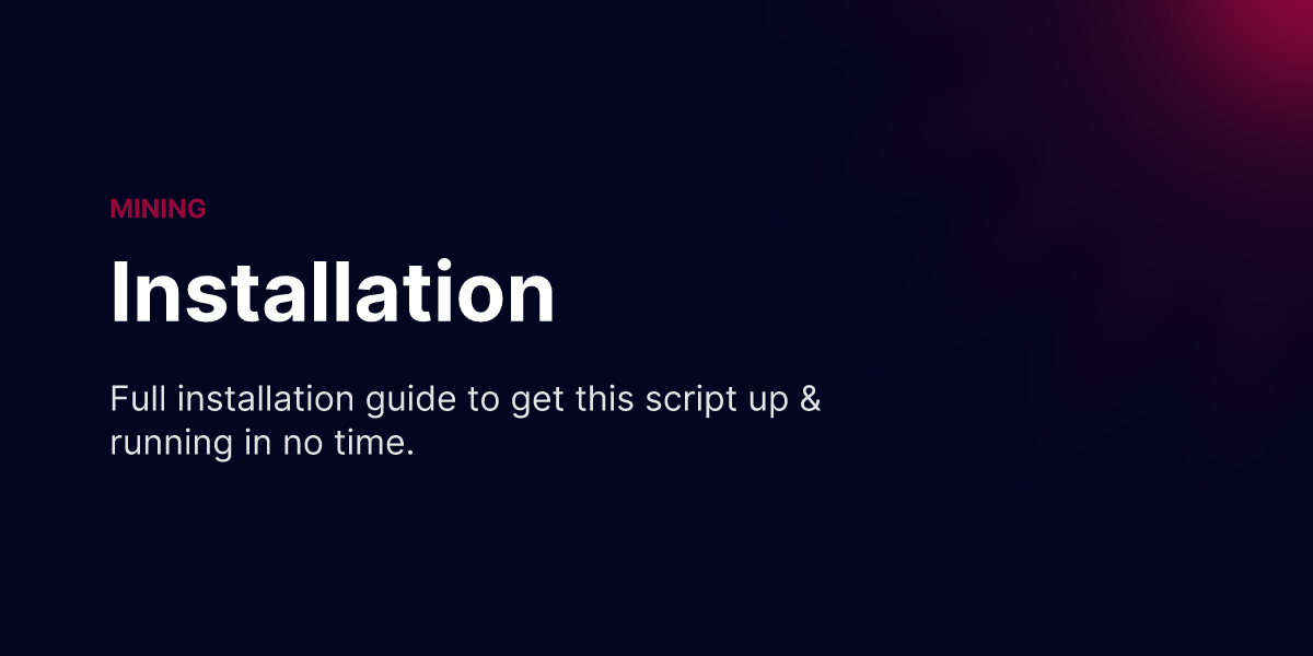 Installation - RX Scripts - Documentation